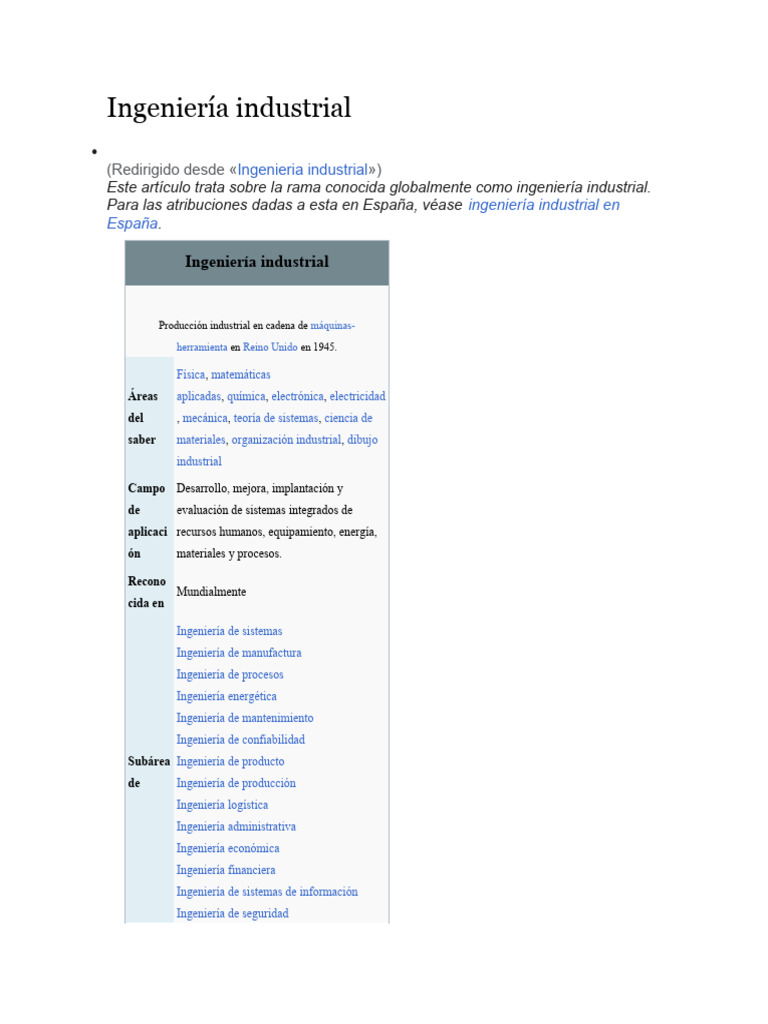 Ingeniería Industrial Pdf Ingeniería Industrial Ingeniería