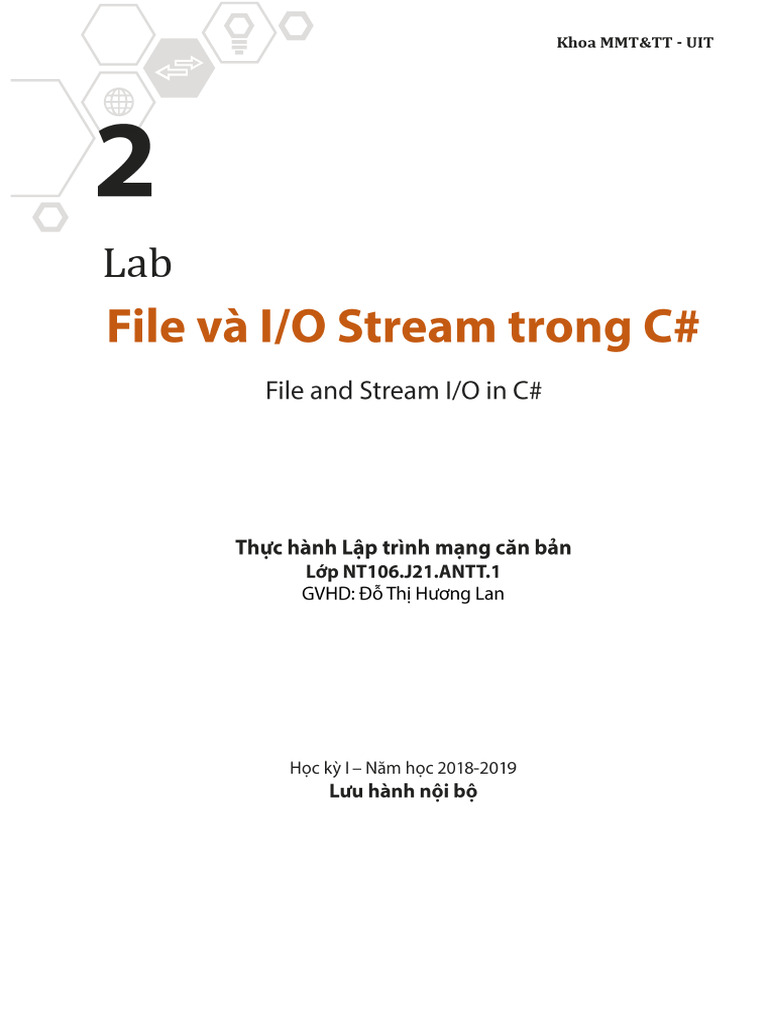 Lab 02 - File and Stream IO in C# - V2019 | PDF