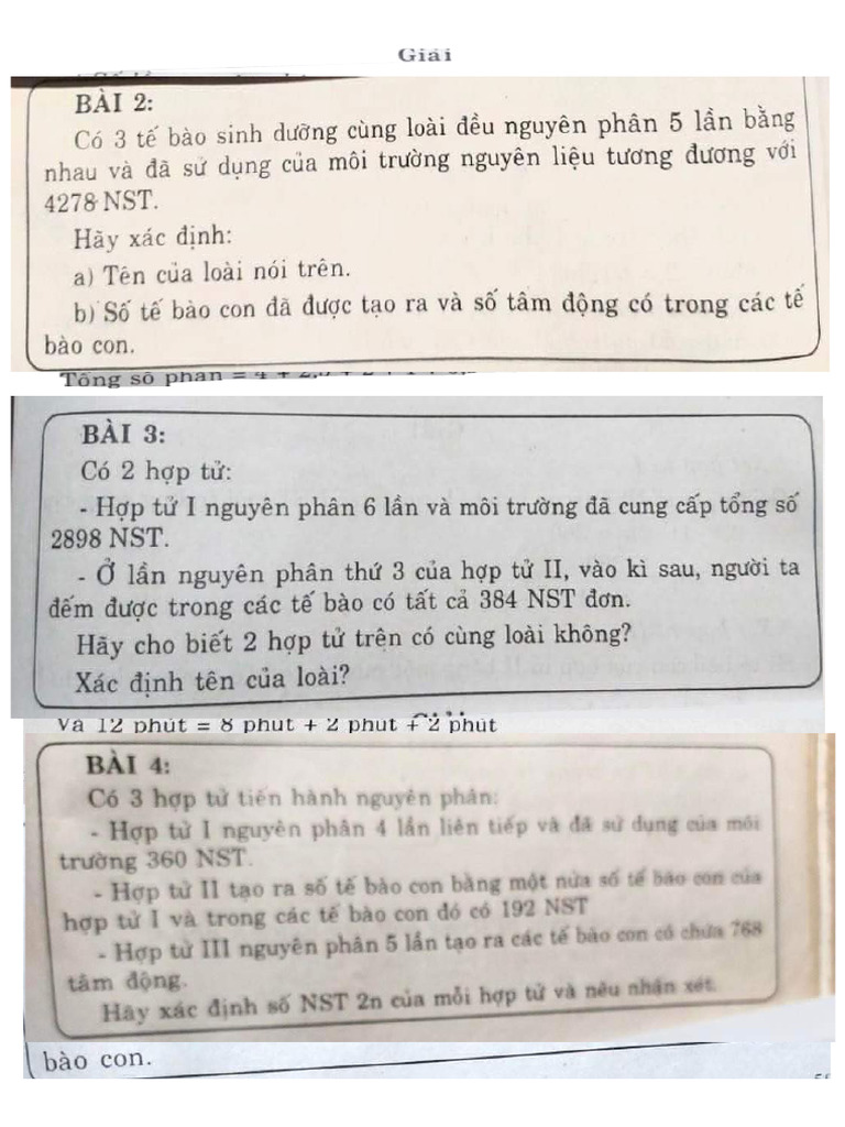 B I Dư NG Sinh 1 | PDF