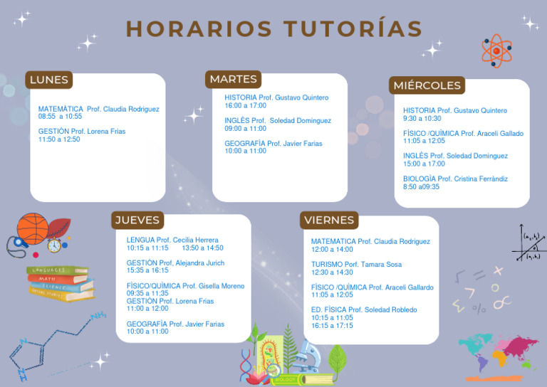 Horario Tutorias Modificado | PDF