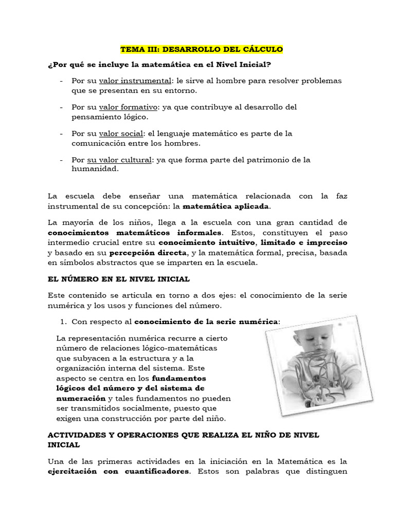 Tema III Desarrollo Del Calculo Complementario | PDF