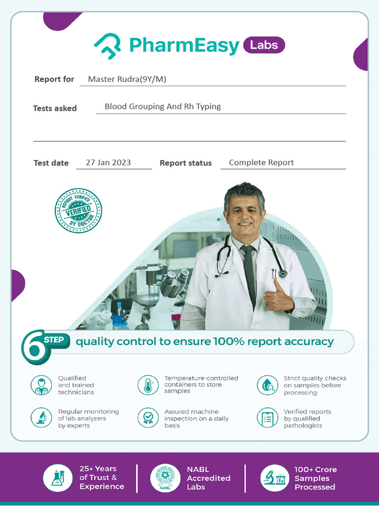 Blood Group and Rh Typing Report | PDF | Clinical Medicine