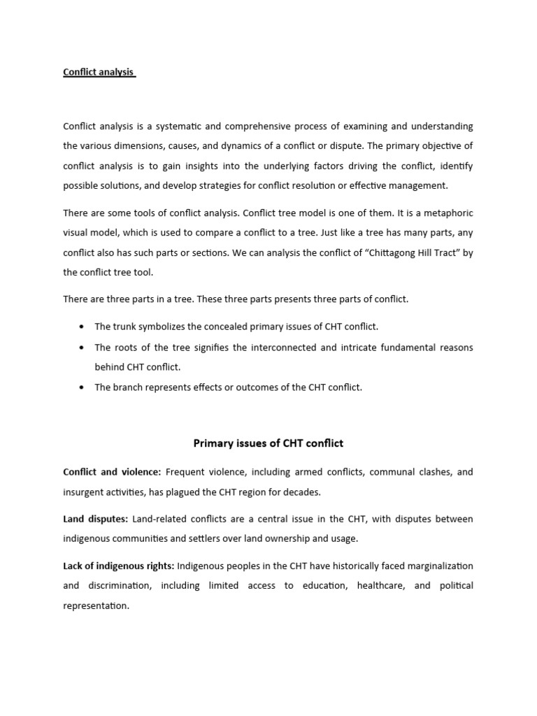 Conflict Tree | Download Free PDF | Indigenous Peoples | Humanitarian ...
