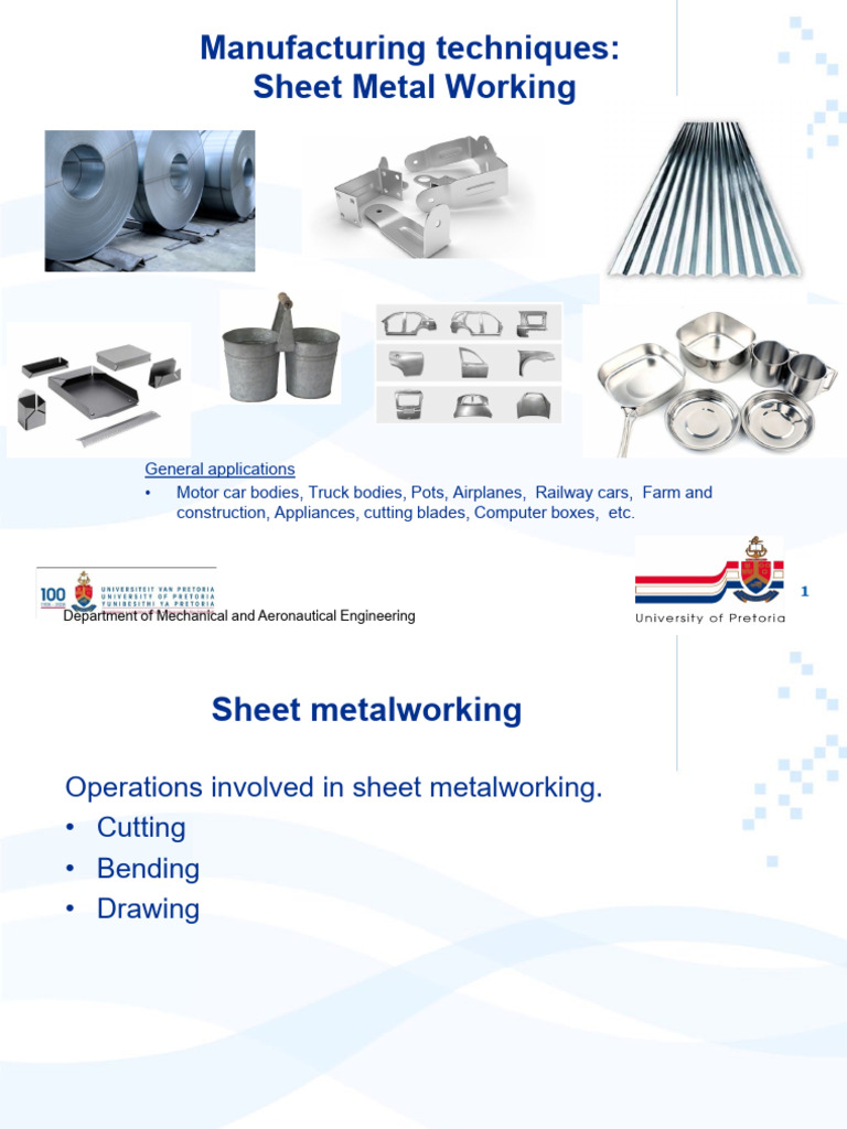 Sheet Metalworking Techniques Guide | PDF | Sheet Metal | Strength Of ...