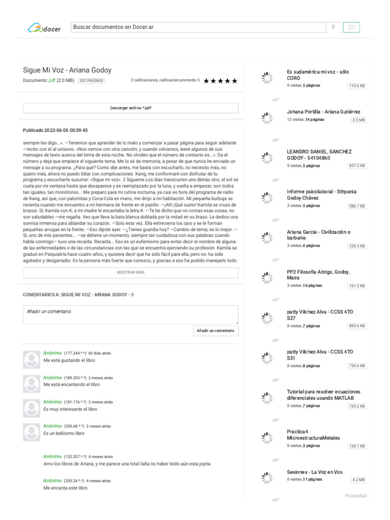 Sigue Mi Voz - Ariana Godoy - PDF Docer - Ar | PDF