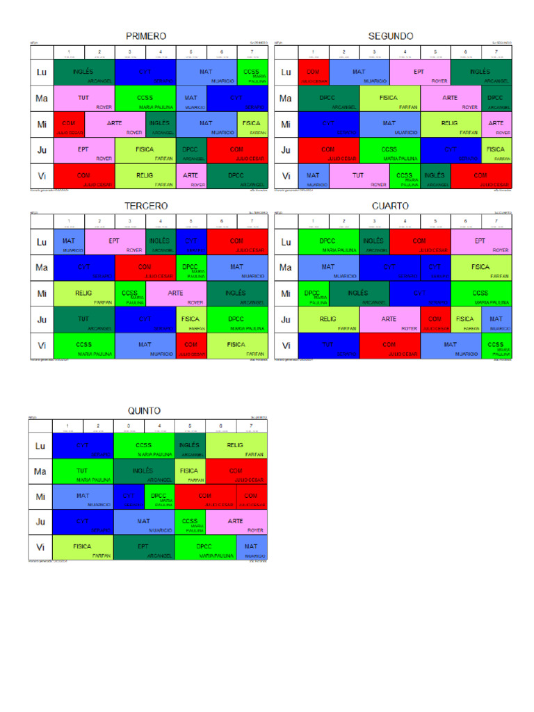 Horario de Farfan | PDF