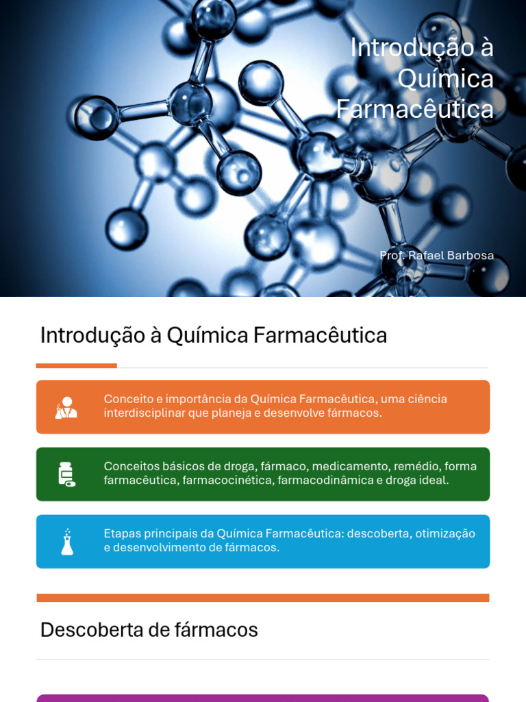 Aula 01 - Introdução À Química Farmacêutica - Slide | PDF | Química ...