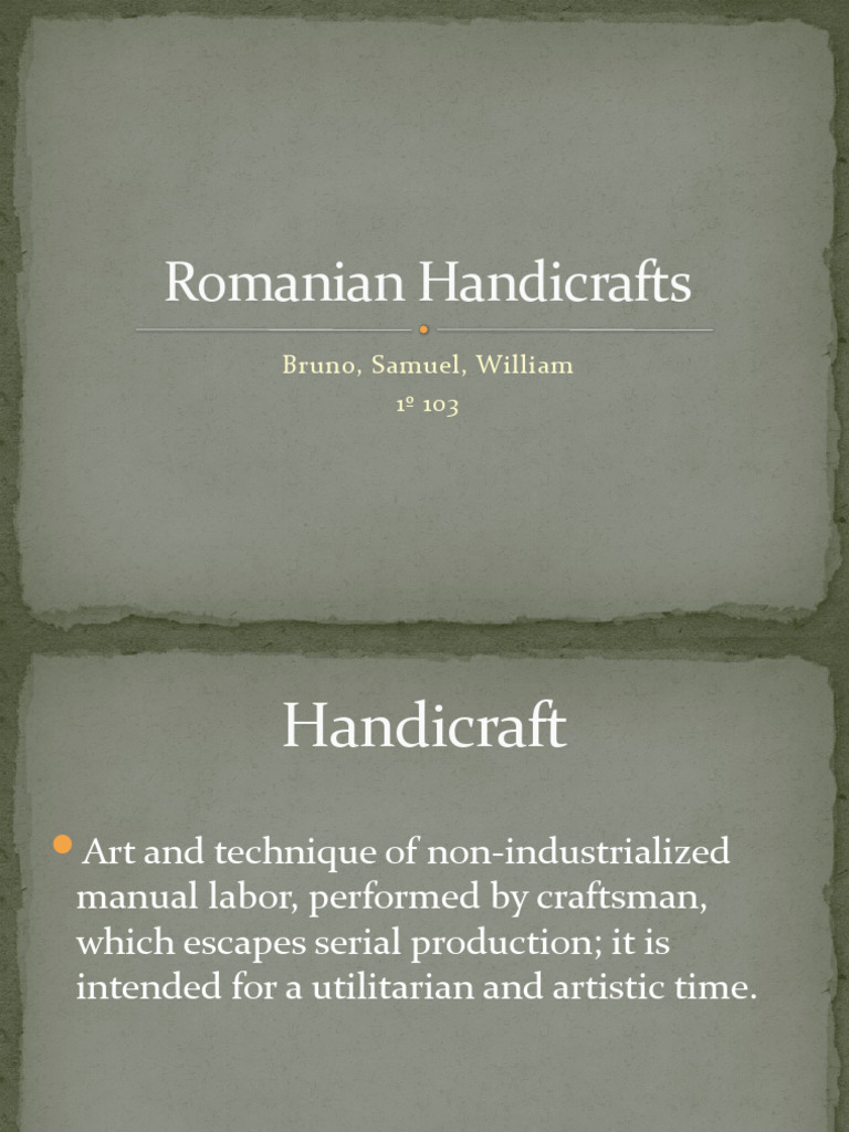 Romenian Handcrafts | PDF
