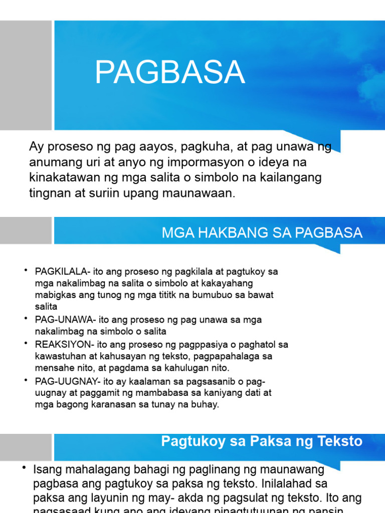 Pagbasa at Pagsusuri | PDF