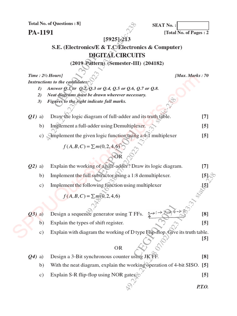 DC Endsem | PDF | Computer Science | Electronic Design