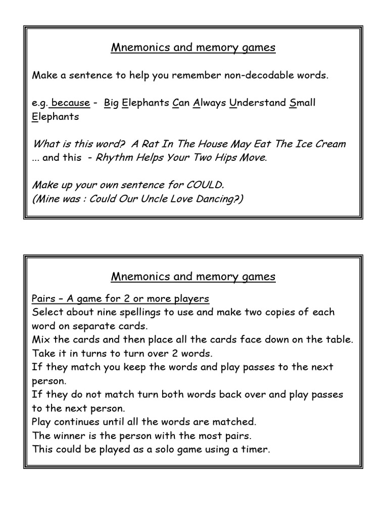 mnemonics-memory-games | PDF