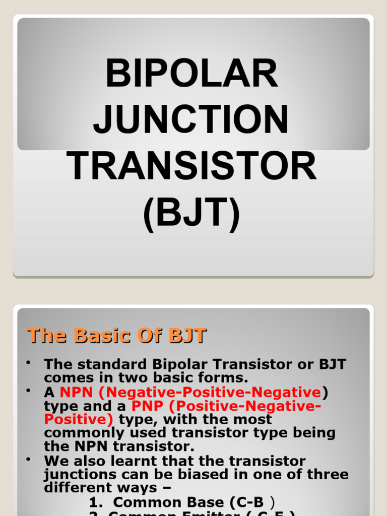 CHAPTER 3 - BJT (2) | PDF | Field Effect Transistor | Bipolar Junction ...