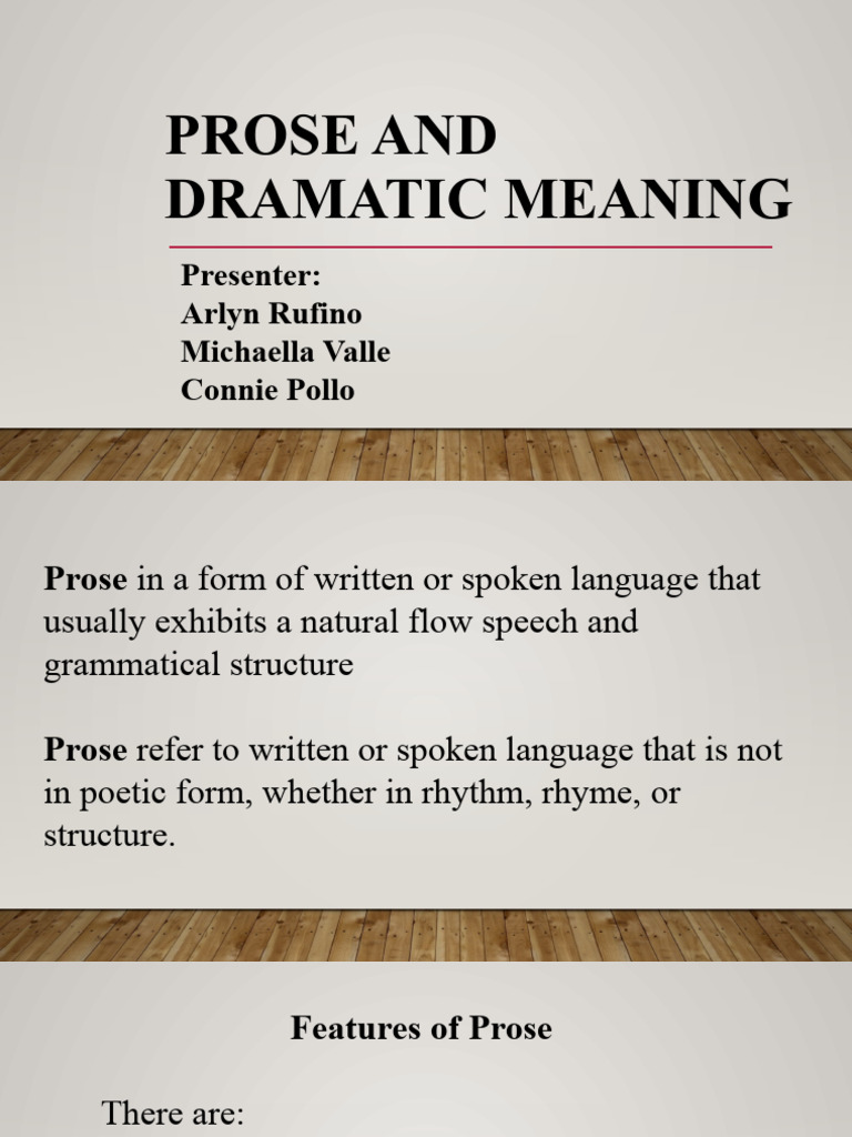 Prose and Dramatic Meaning | PDF | J. K. Rowling | Harry Potter