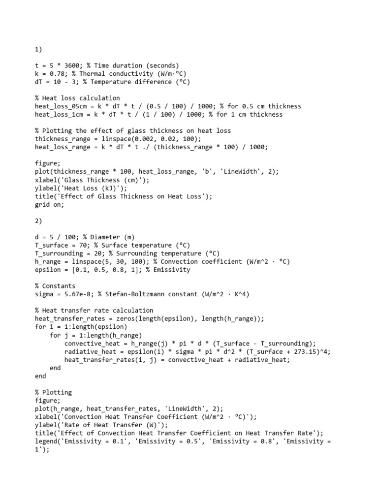 Codes | PDF | Heat Transfer | Temperature