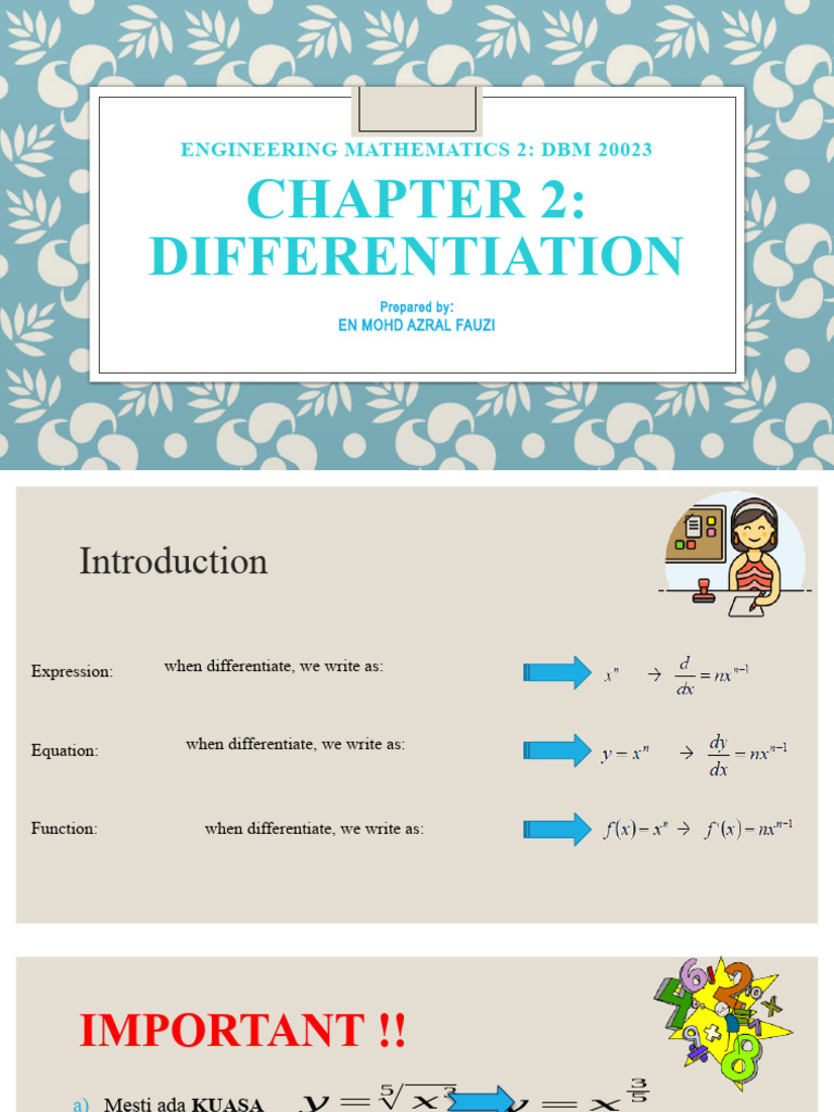 Differentiation Techniques Guide | PDF | Derivative | Logarithm