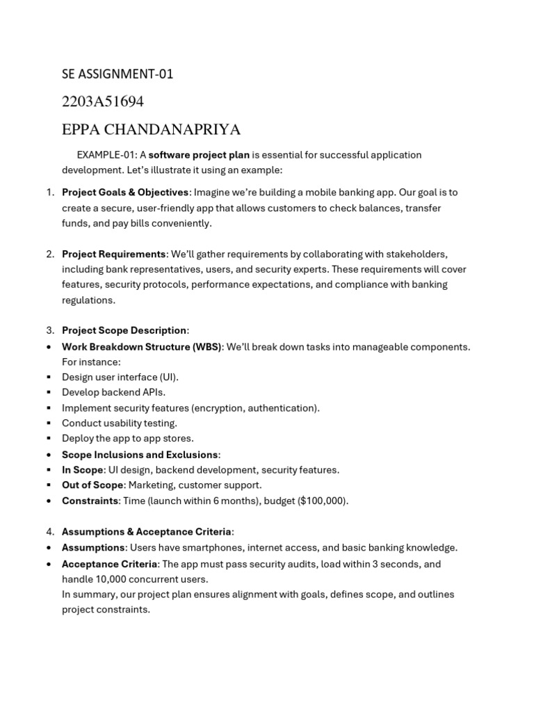 A software project plan is essential for successful applicat | PDF | Mobile App | Computing