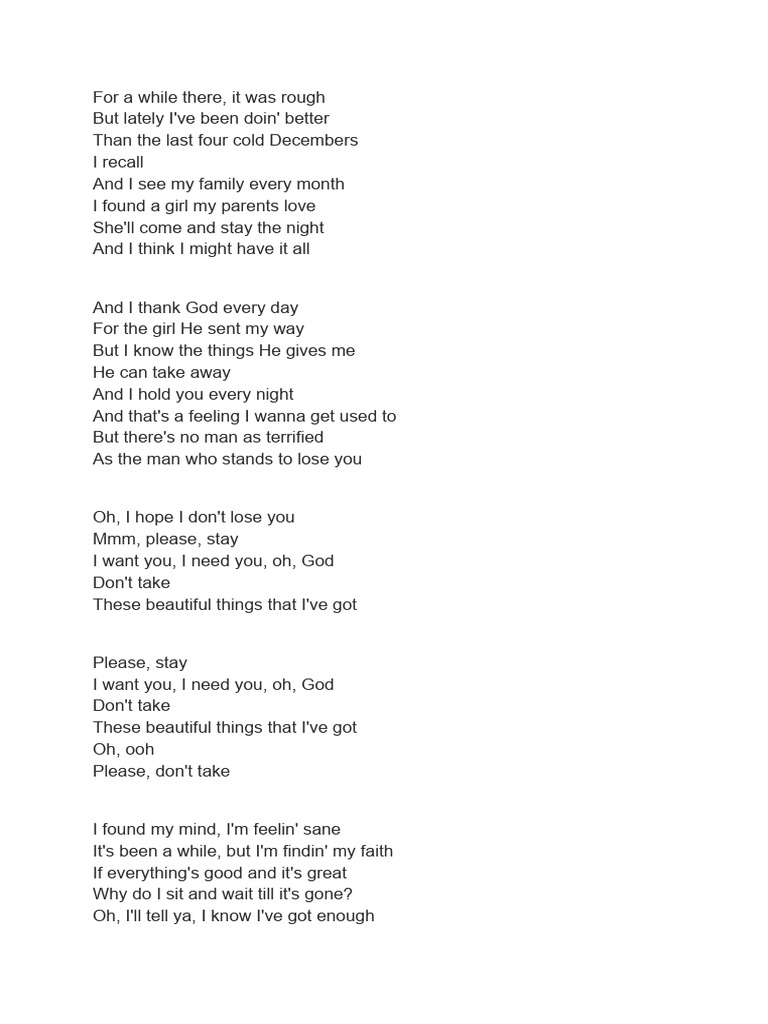 Beutiful Things | PDF | Poetry