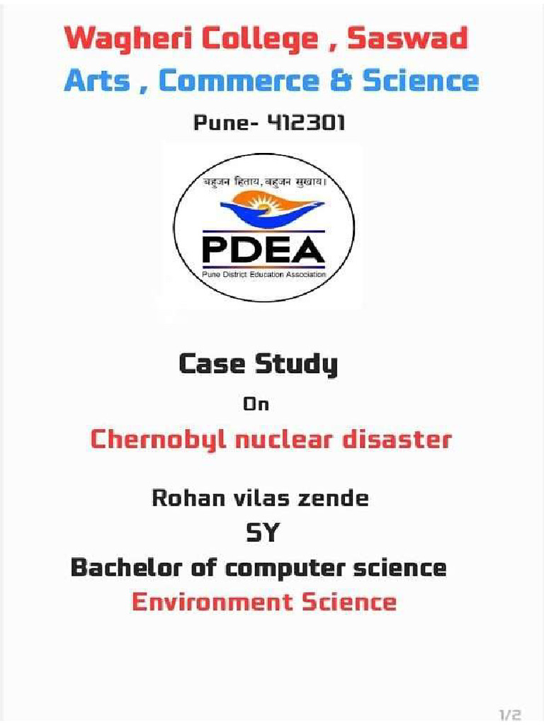Case Study On Chernobyl Nuclear Disaster | PDF
