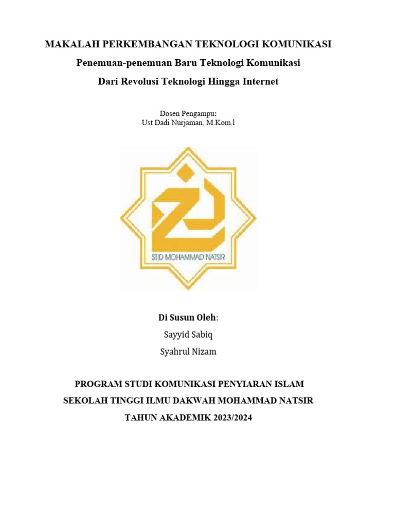 Prediksi Teknologi Komunikasi Abad 22 | PDF | Pengelolaan Keuangan ...