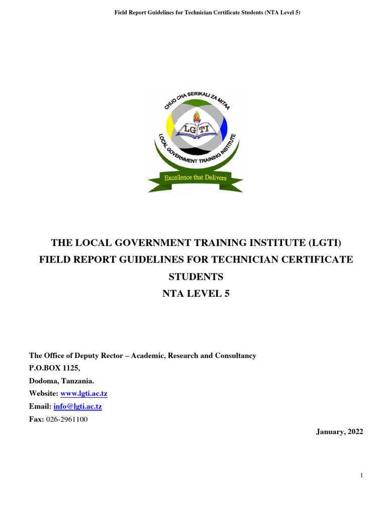 Field Report Guidelines for NTA Level 5 | PDF | Letter Case