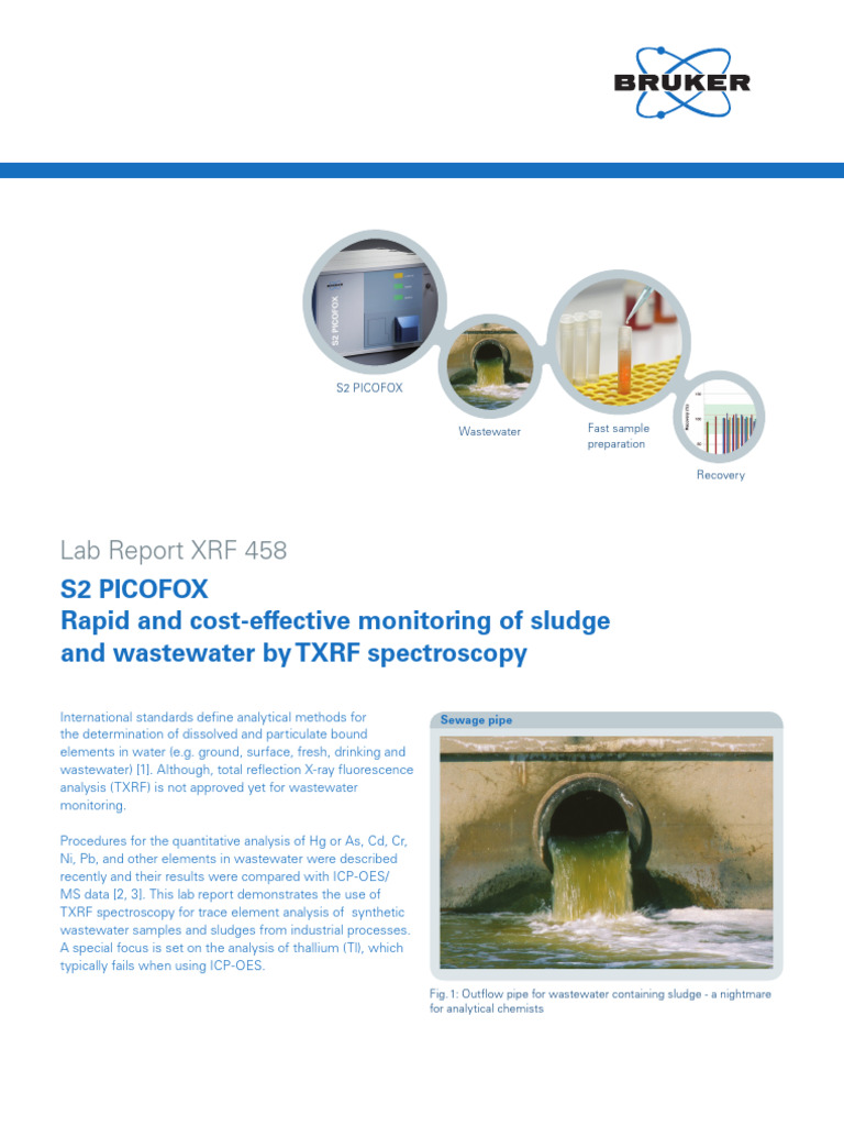 TXRF Analysis for Wastewater Elements | PDF | Technology & Engineering