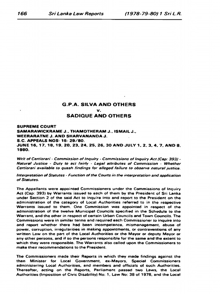 SLLR-1978-79-80-V1-G. P. A. Silva and Others-V. Sadique and Others ...