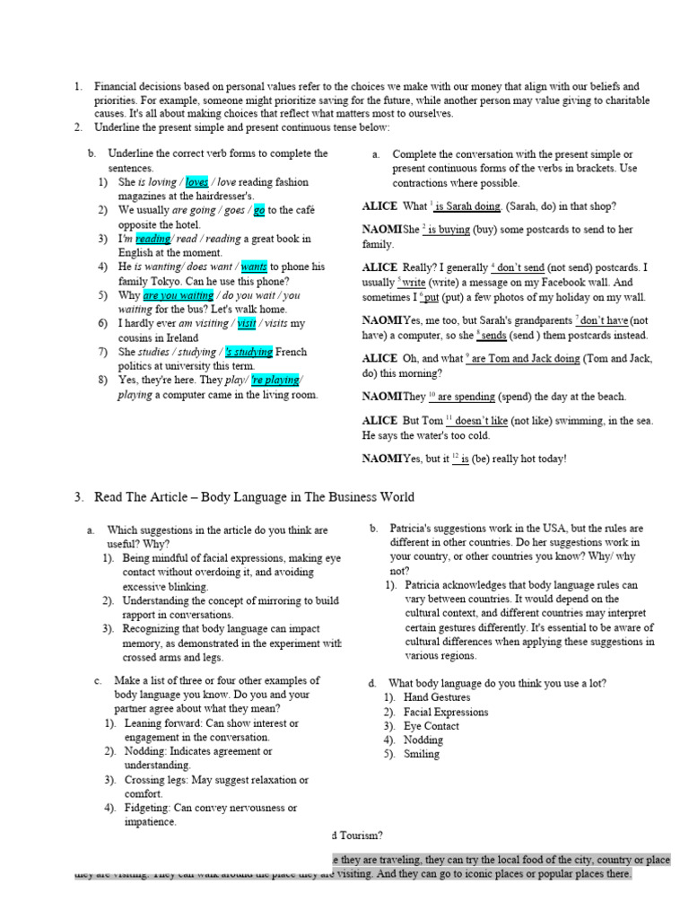 Summative Assignment 4 | PDF | Body Language | Human Communication