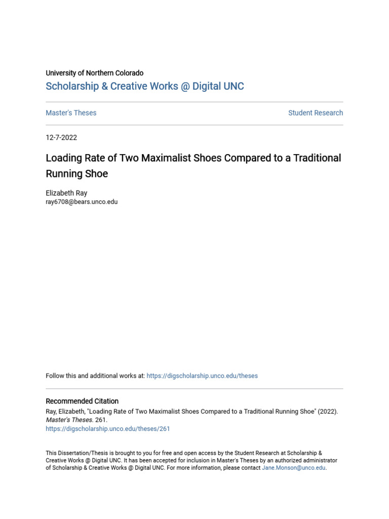 Loading Rate of Two Maximalist Shoes Compared To A Traditional Ru ...