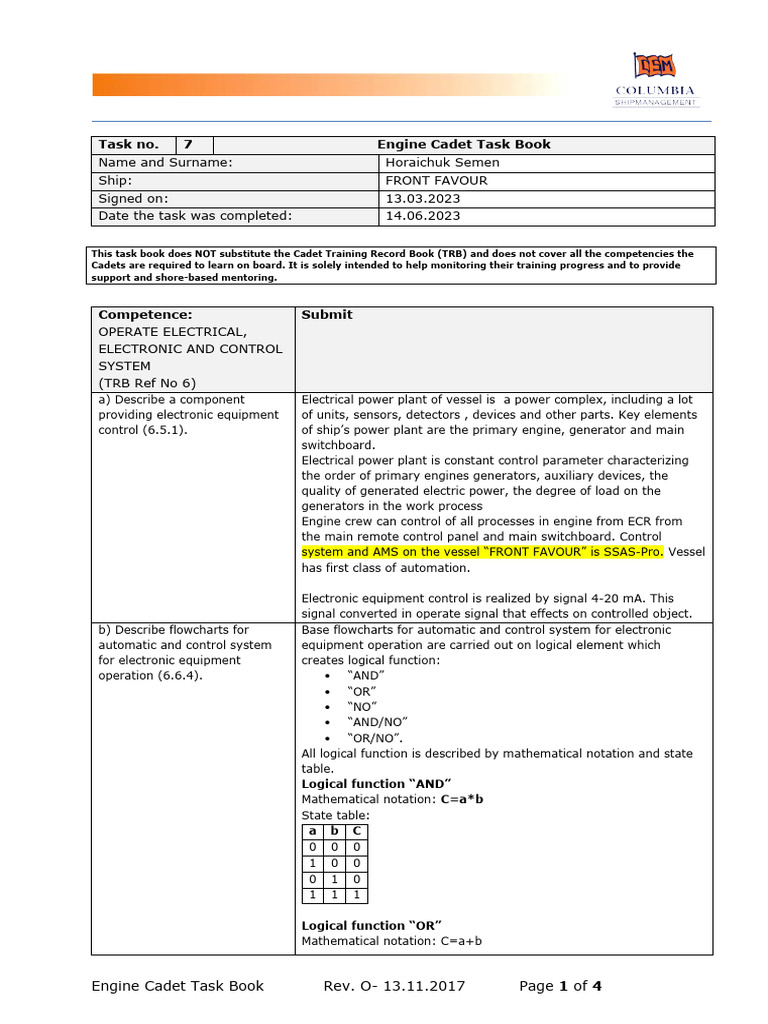 Engine Cadet Task Book Overview | PDF | Electric Generator | Electricity