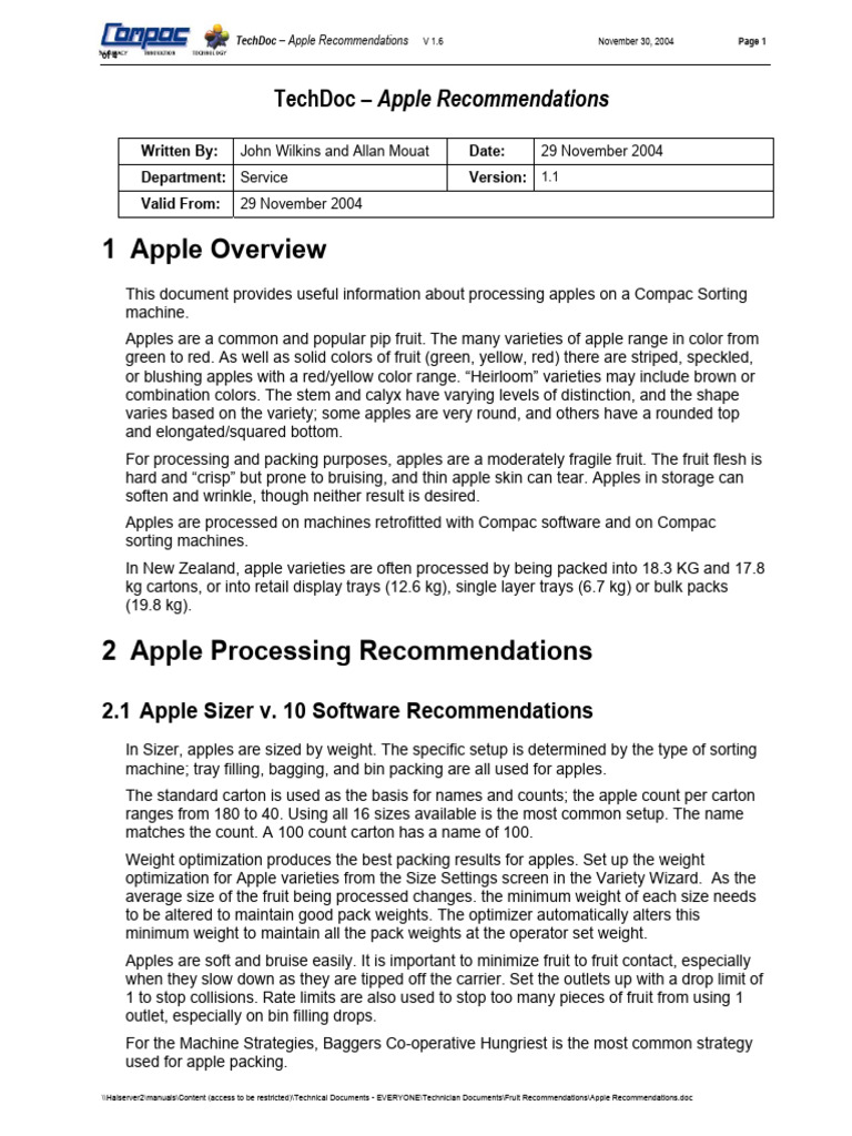 Apple Recommendations | PDF