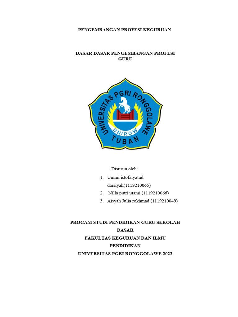 Dasar Pengembangan Profesi Guru | PDF Dasar Pengembangan Profesi Guru | PDF