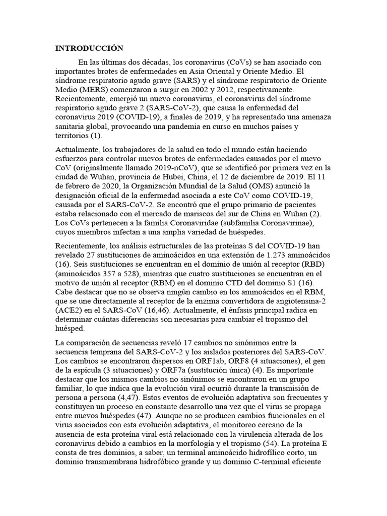 Spanish Version Covid Project | PDF | Virus | Sistema inmune