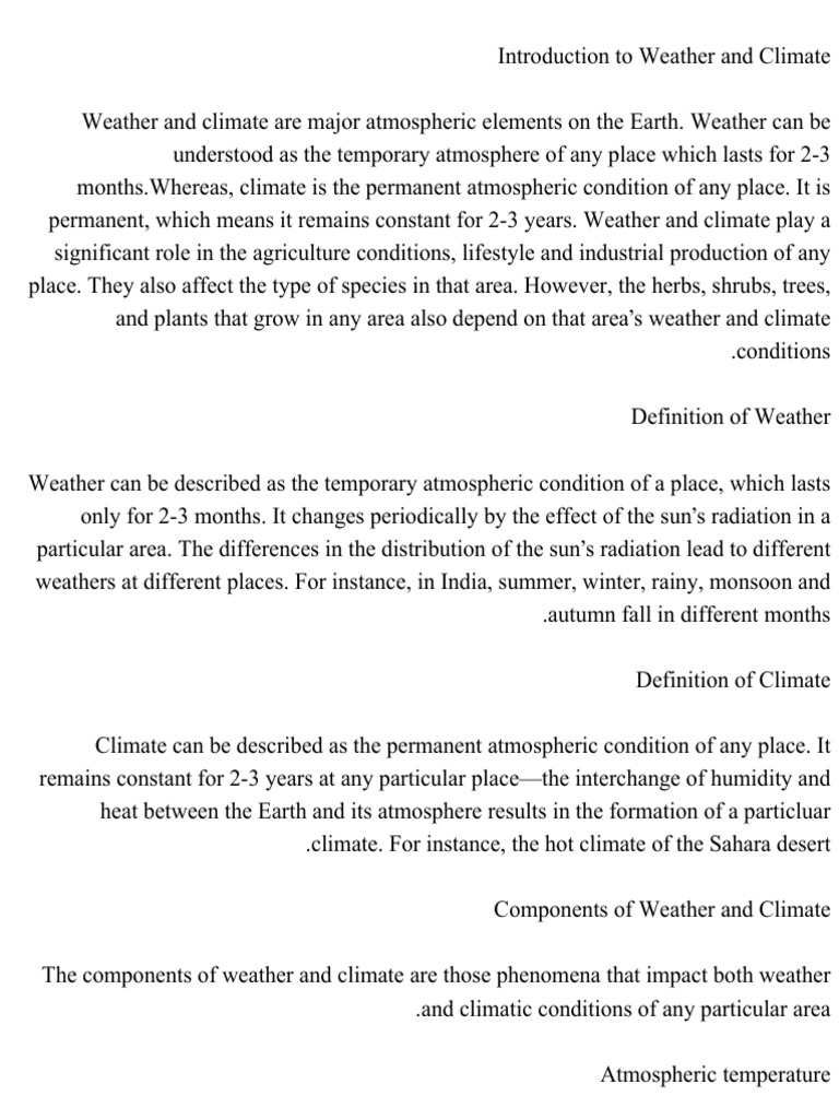 Weather and climate | PDF | Climate Change | Weather