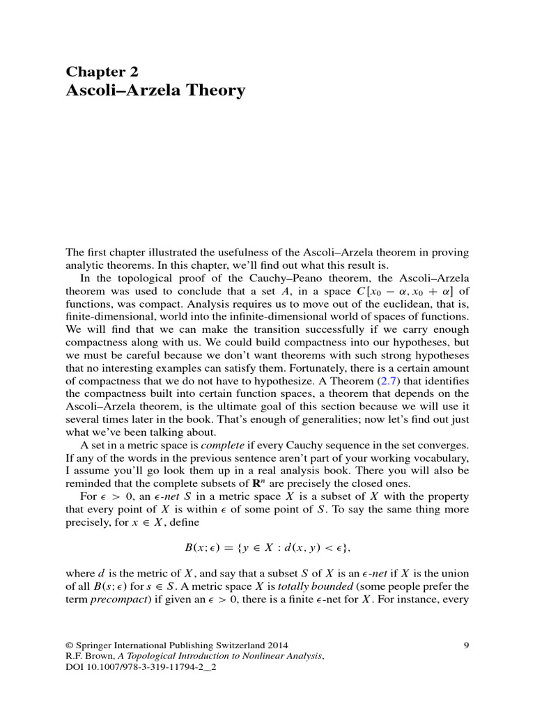 Ascoli-Arzela Theory | PDF | Compact Space | Limit (Mathematics)