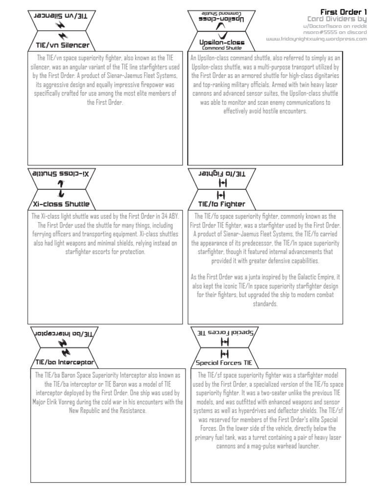 Sequel-Prequel Dividers-Sideloaders-V3 | PDF | Star Wars