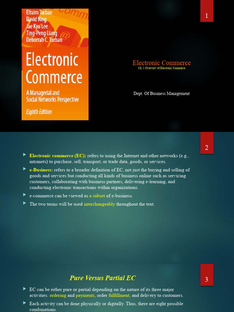 Ch. 1 Overview of Electronic Commerce | PDF | Web 2.0 | E Commerce