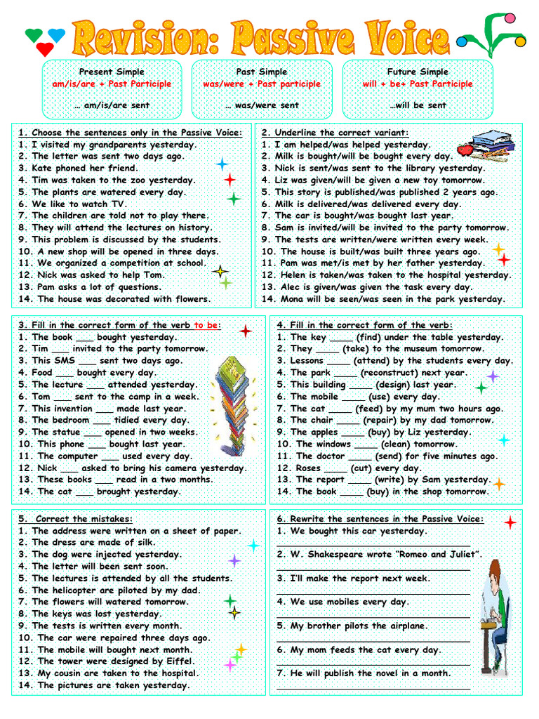 Passive Voice Exercises and Corrections | PDF