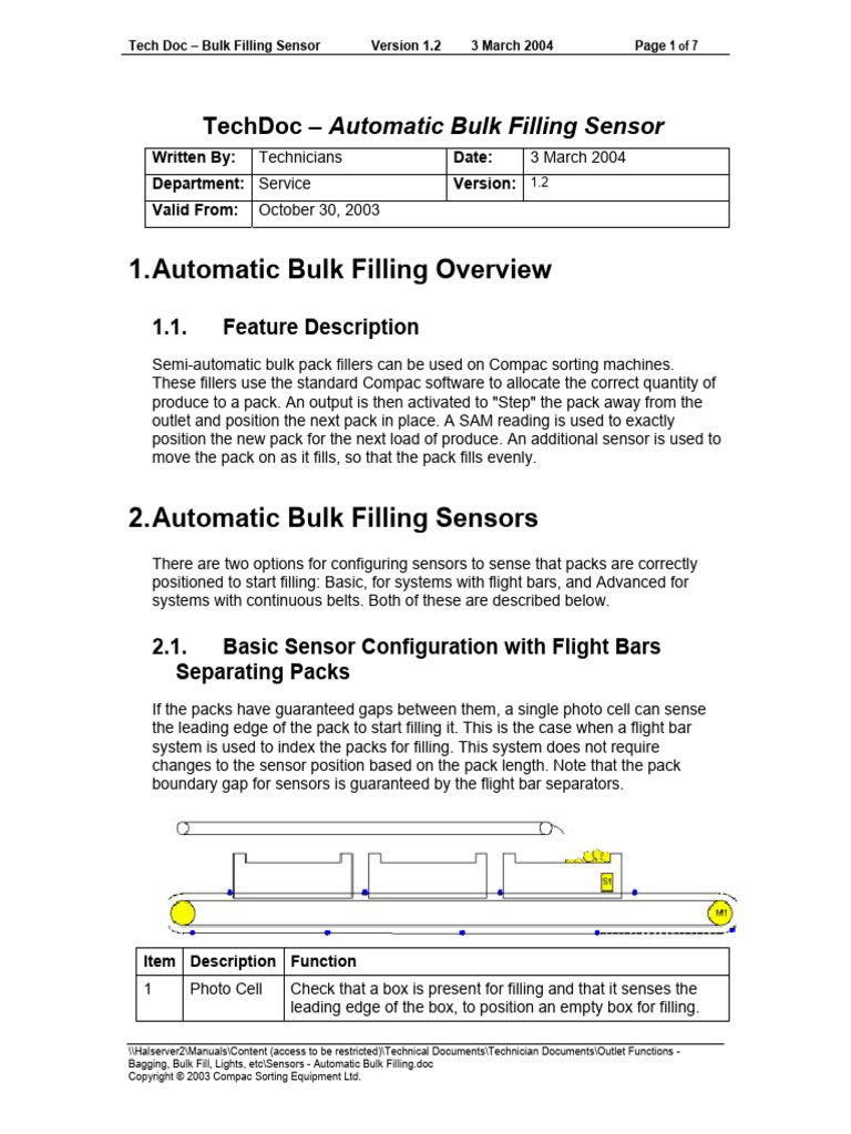 Sensors - Automatic Bulk Filling | PDF | Computer Science | Computer ...