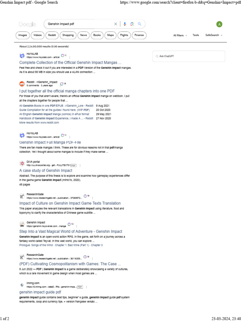 Genshin Impact pdf - Google Search | PDF