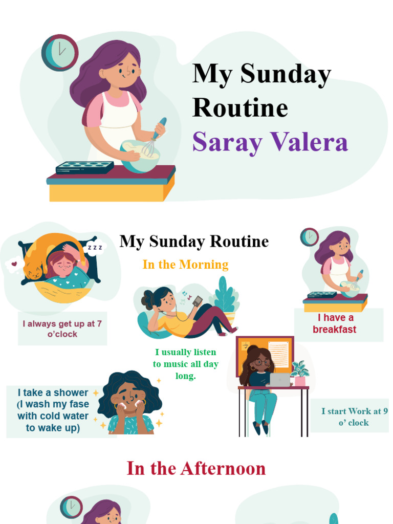 Daily Routine Infographics by Slidesgo | PDF