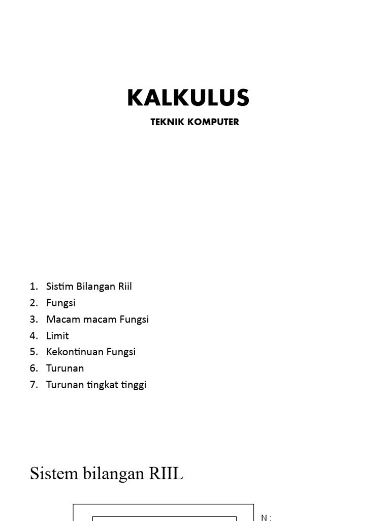 Sistem Bilangan Riil | PDF