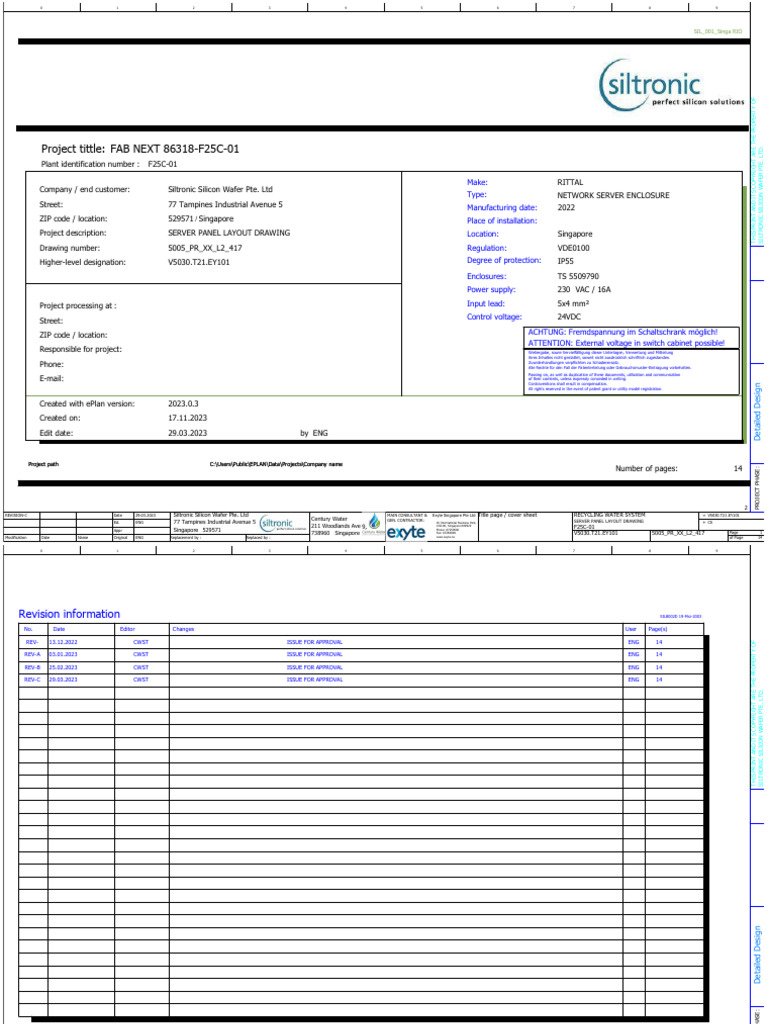 5005 - PR - XX - L2 - 417 Rev-C Server Panel Layout Drawing-F25C-01 ...