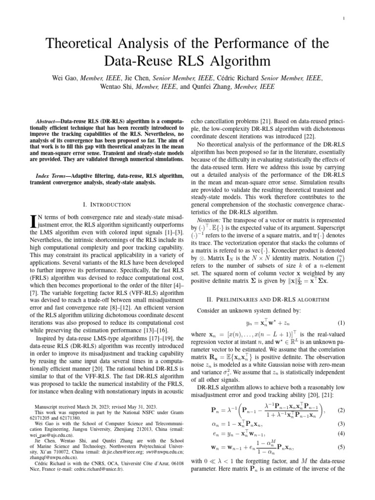 Gao 2023 Theoretical | PDF | Matrix (Mathematics) | Normal Distribution