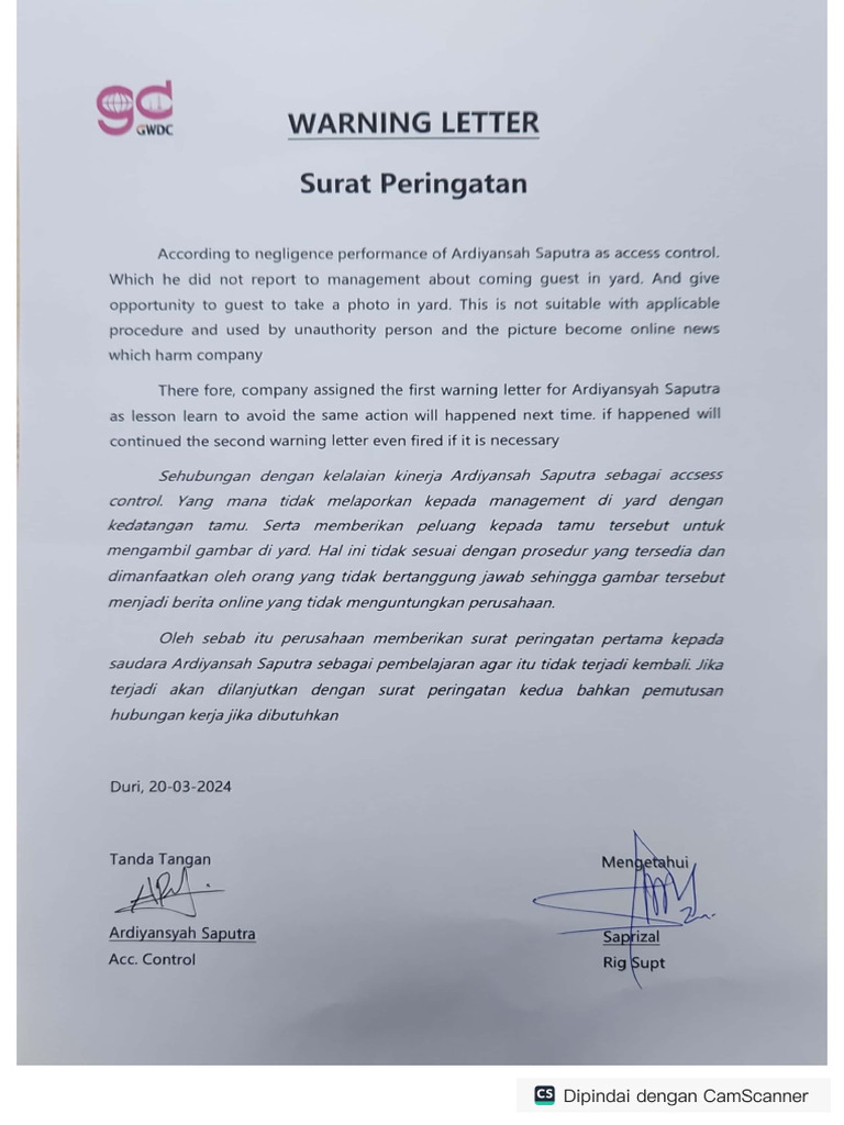 Warning Letter | PDF