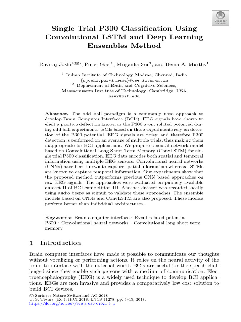 CNN LSTM p3f4 | PDF | Event Related Potential | Electroencephalography