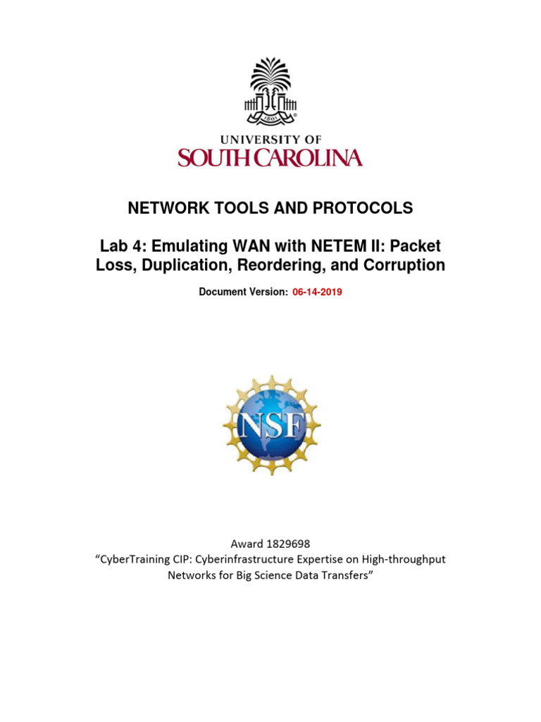 Lab 4 Emulating WAN With NETEM II Packet Loss Duplication Reordering ...