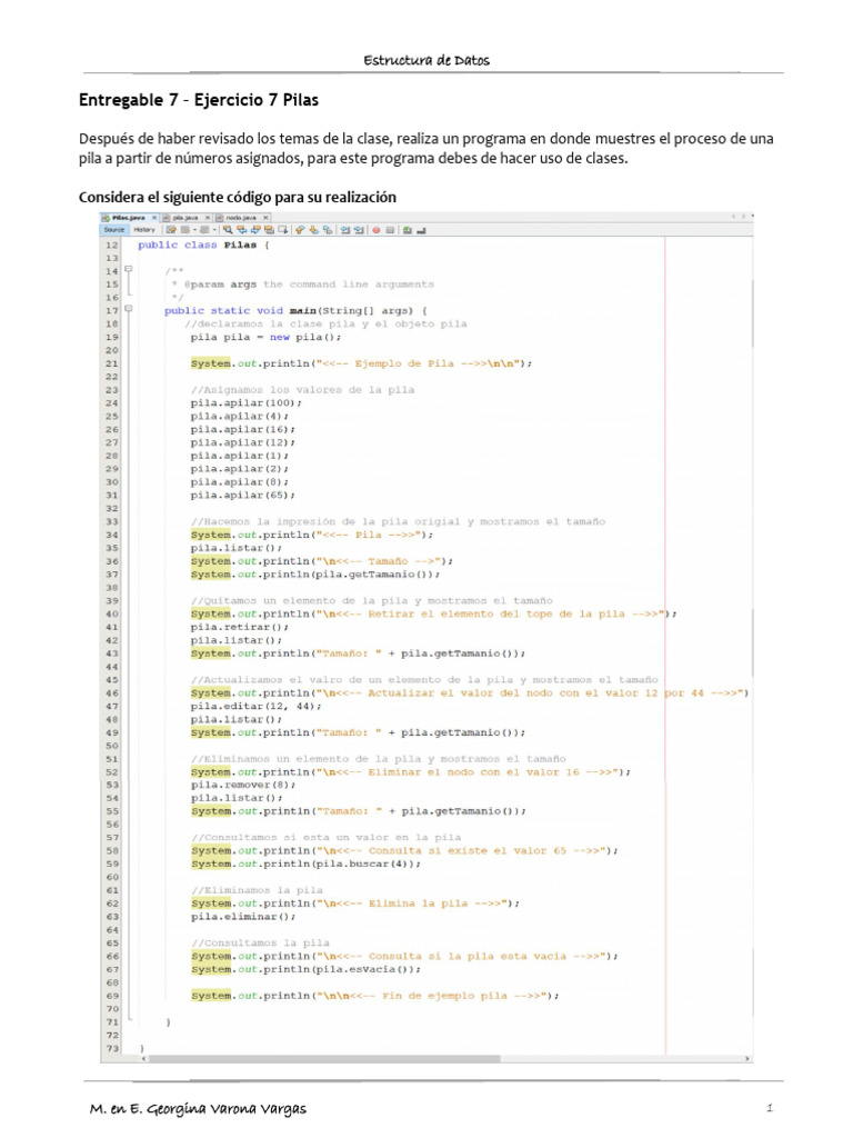Entregable 7 - Pilas | PDF