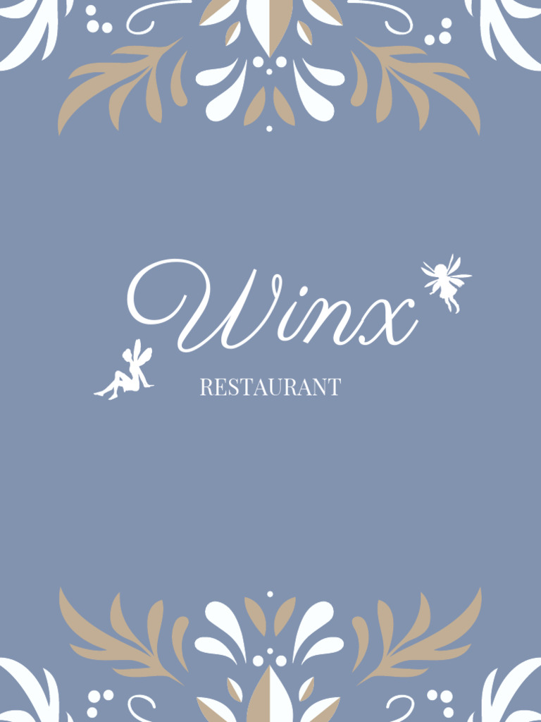 Winx Restaurant Menu in English | PDF