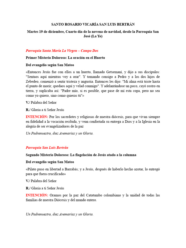 Esquema Para Rosario | PDF | Jesús | orador del Señor