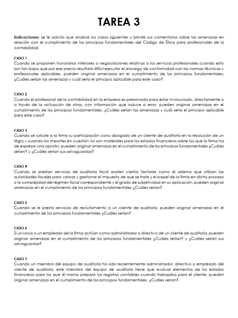 S7 TAREA Marco Conceptual) | PDF | Auditoría | Contabilidad